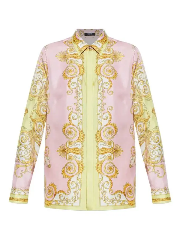 Versace Medusa Print Silk Shirt - Multicolor
