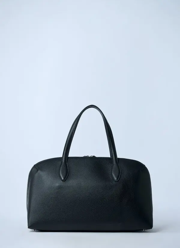 TOTEME Medium Leather Day Handbag - Black