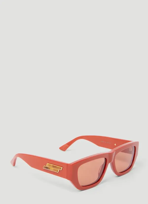 Bottega Veneta Bolt Rectangular Sunglasses - Orange