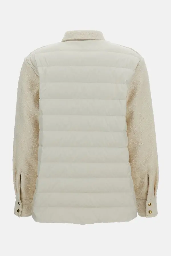 Moncler Padded Shirt Jacket In Textured Boucl