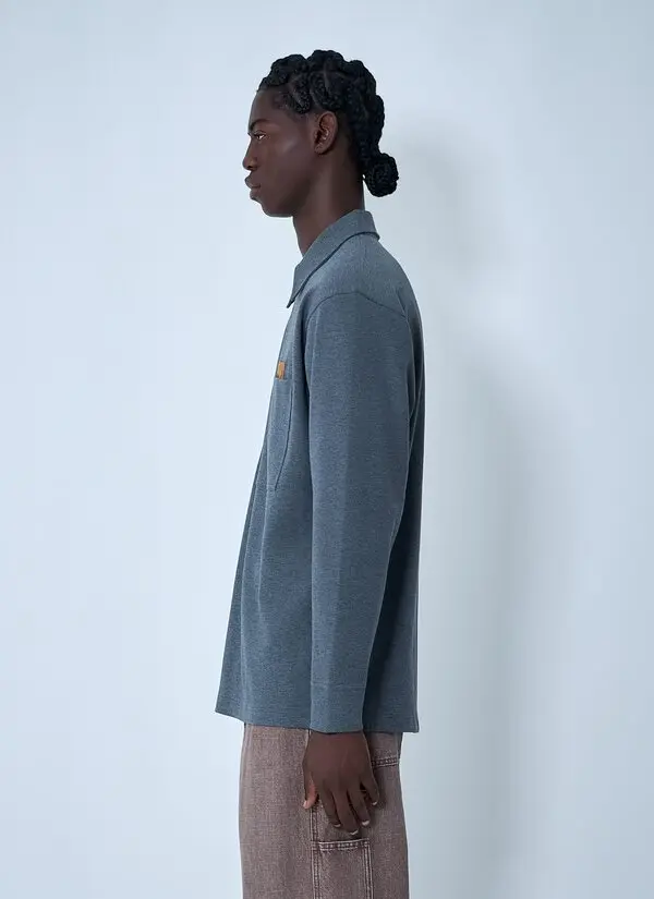 Bottega Veneta Double Cotton Melange Polo Shirt