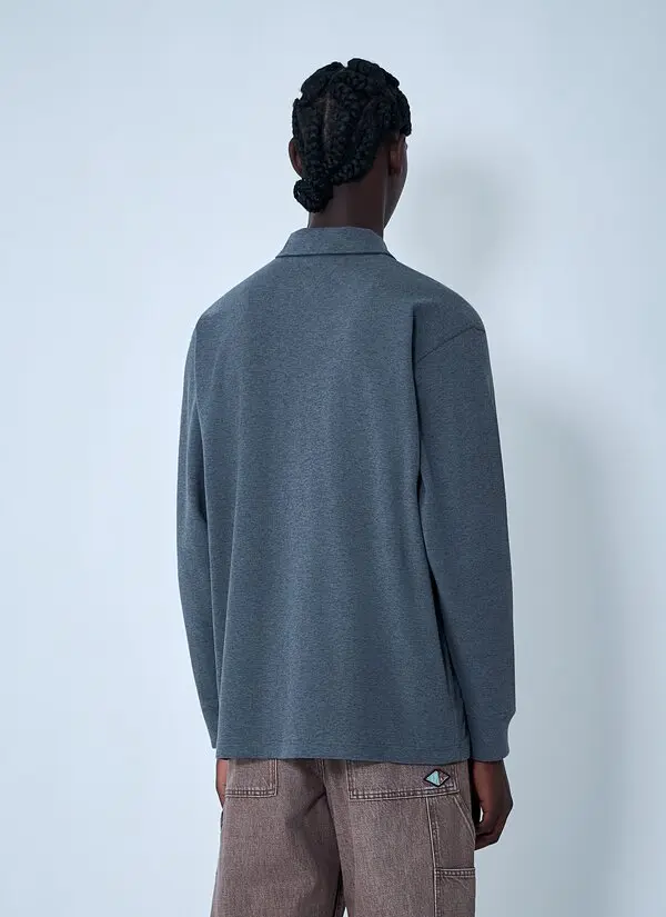 Bottega Veneta Double Cotton Melange Polo Shirt