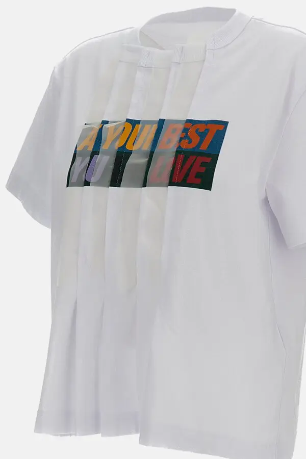 Sacai Short-sleeve T-shirt With Pleated Front