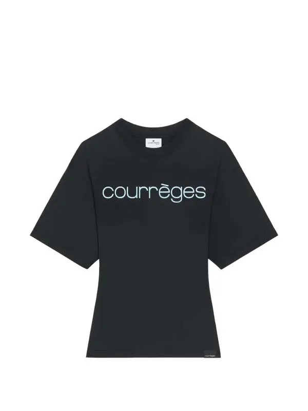 COURREGES Logo T-shirt - Black
