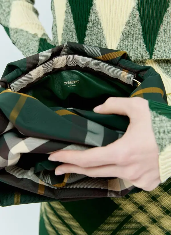 Burberry Rose Check Clutch - Black
