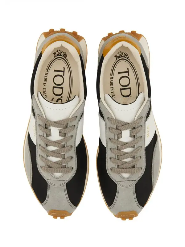 TOD'S Leather And Fabric Sneakers - Gray
