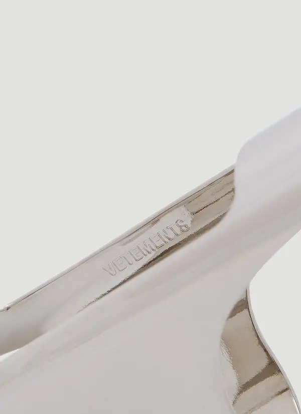 Vetements Lighter Holder Ring In Brass