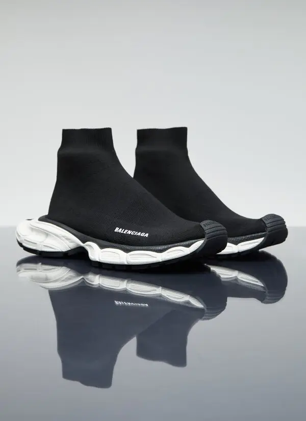 Balenciaga 3xl Knit Sock Sneakers - Black