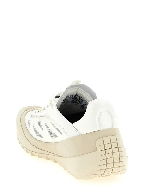 Moncler Trailgrip Lp Suede And Nubuck Sneakers - Cream