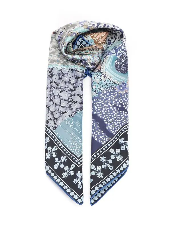 FERRAGAMO Silk Scarf - Blue