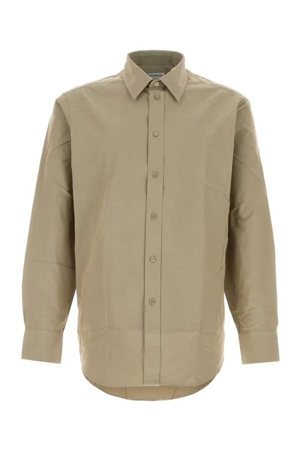 Burberry Khaki Poplin Shirt - Green