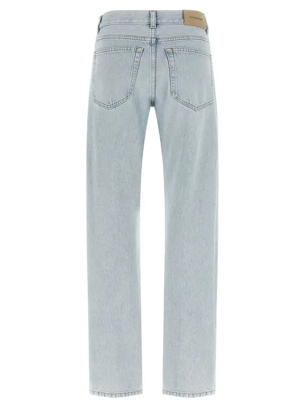 Givenchy Straight Leg Jeans With Suede Logo Tag