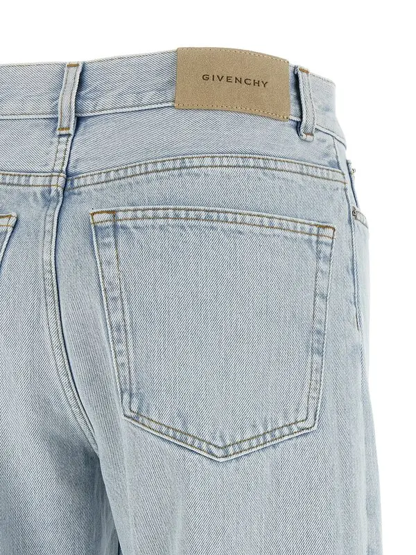 Givenchy Straight Leg Jeans With Suede Logo Tag