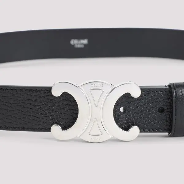 Celine Large 30mm Belt With Signature Logo Buckle - Black