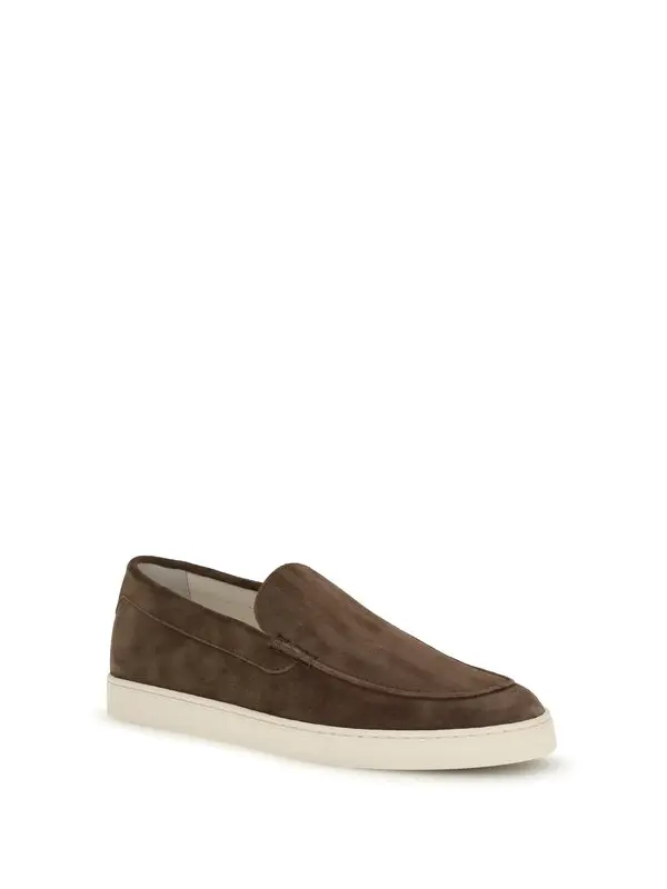 Brunello Cucinelli Suede Slip-on Loafers - Brown