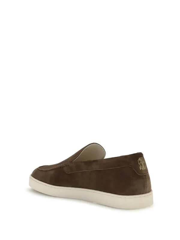 Brunello Cucinelli Suede Slip-on Loafers - Brown