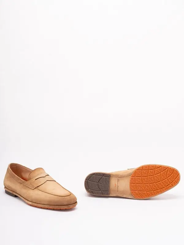 Santoni Calf Leather Loafers