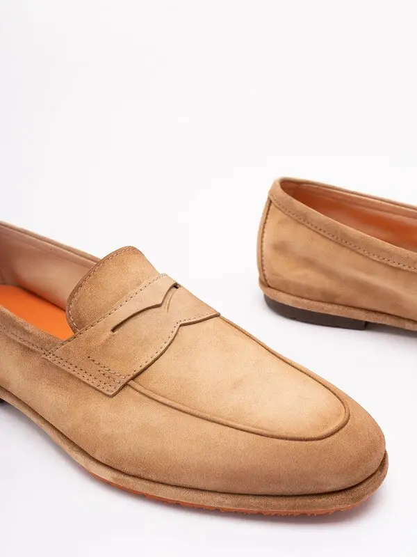 Santoni Calf Leather Loafers