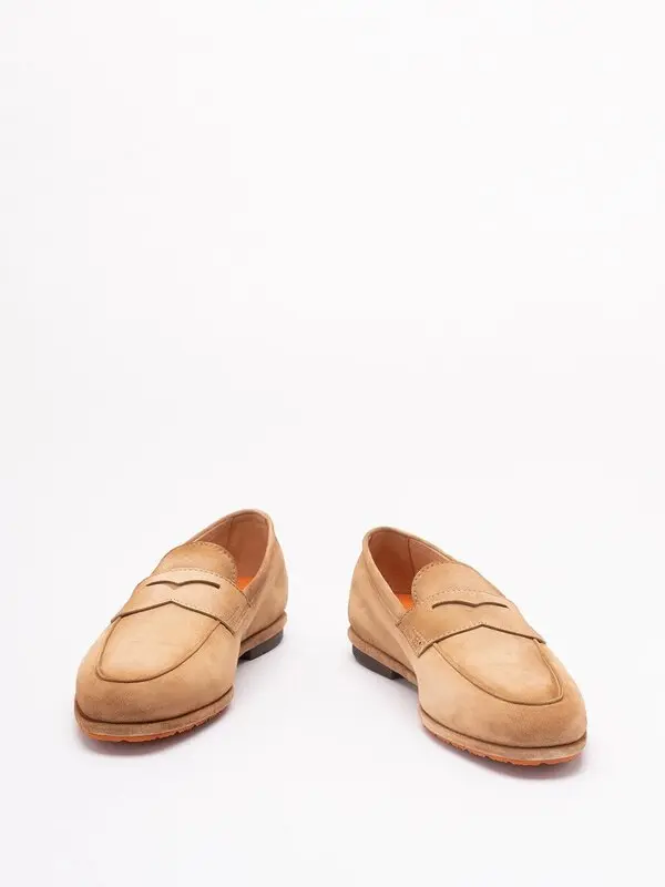 Santoni Calf Leather Loafers
