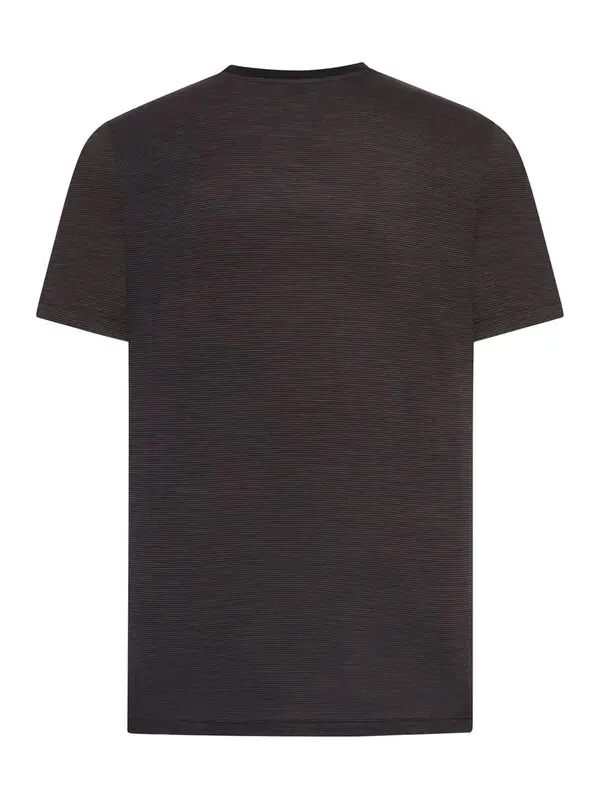 Saint Laurent Cassandre T-shirt In Striped Wool