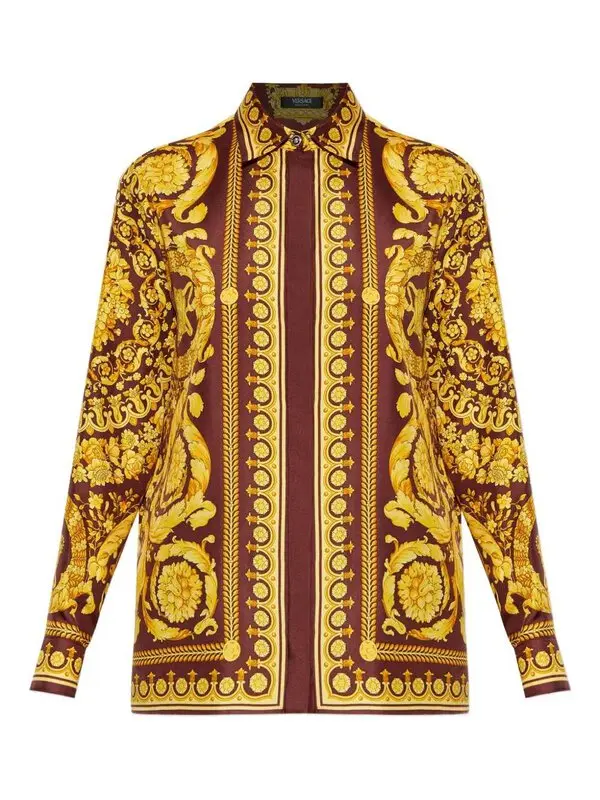 Versace Floral Silk Blouse