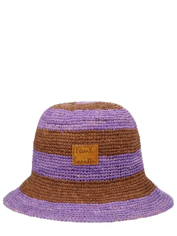 Paul Smith Raffia Bucket Hat - Purple
