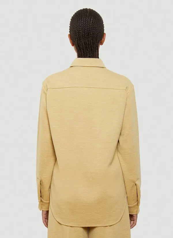 JIL SANDER Half-zip Wool Shirt