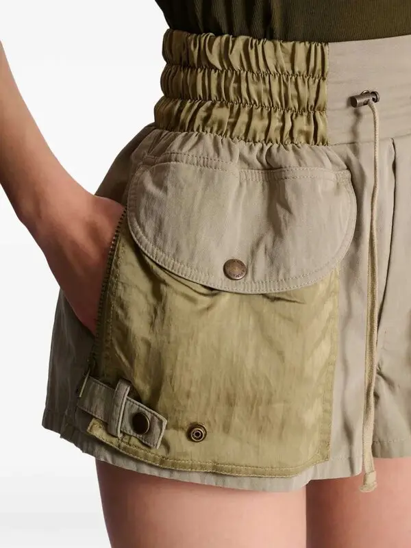 Balmain Elasticated Waist Cargo Shorts - Green