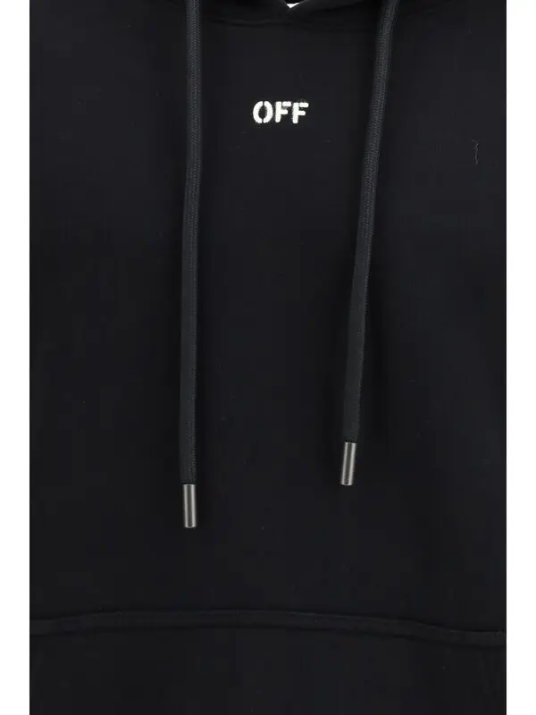 Off-White Skate Hoodie With Printed Logo - Black