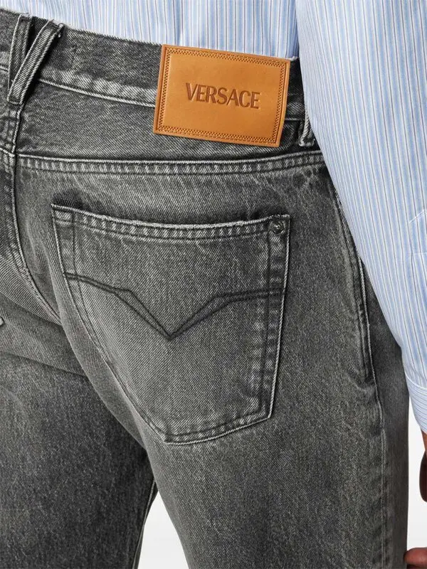 Versace With Logo Appliqu - Gray