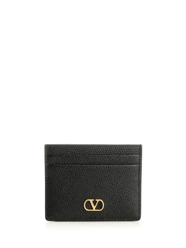 Valentino Garavani Vlogo Signature Card Holder - Black