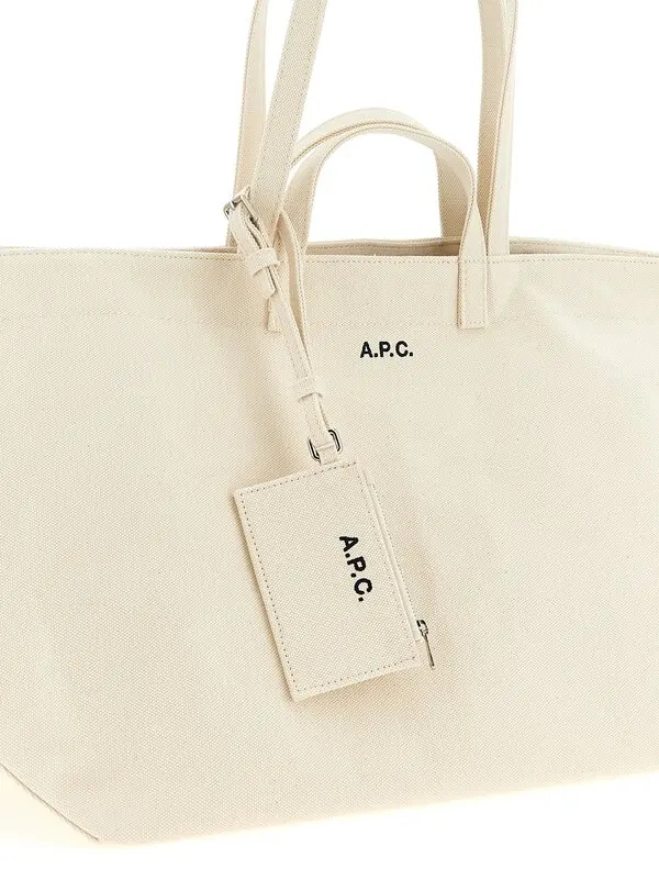 A.p.c. Le Drummer Toile' Large Shopping Bag - Cream