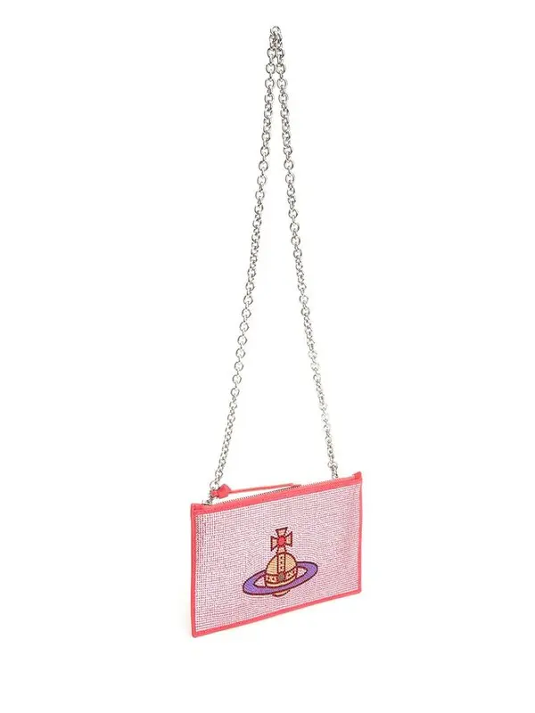 VIVIENNE WESTWOOD Embellished Clutch Bag With Rhinestones