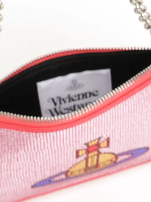 VIVIENNE WESTWOOD Embellished Clutch Bag With Rhinestones