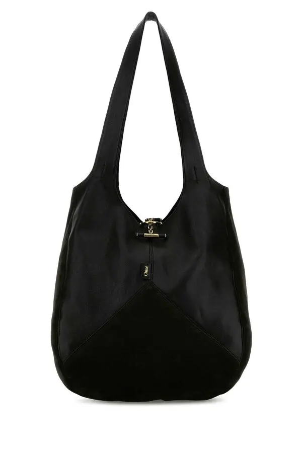 Chloé Suede And Leather Balloon Shopping Bag