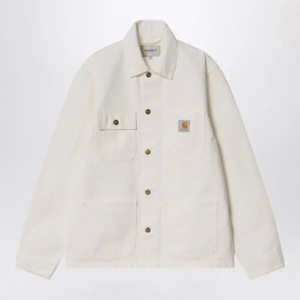 Carhartt Work In Progress Michigan Wax Canvas Jacket - White