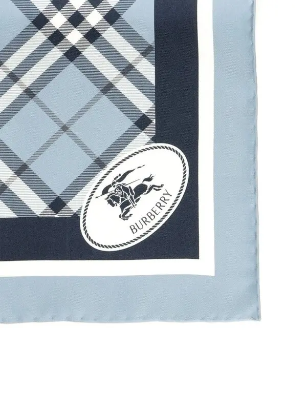 Burberry Check Scarf - Blue