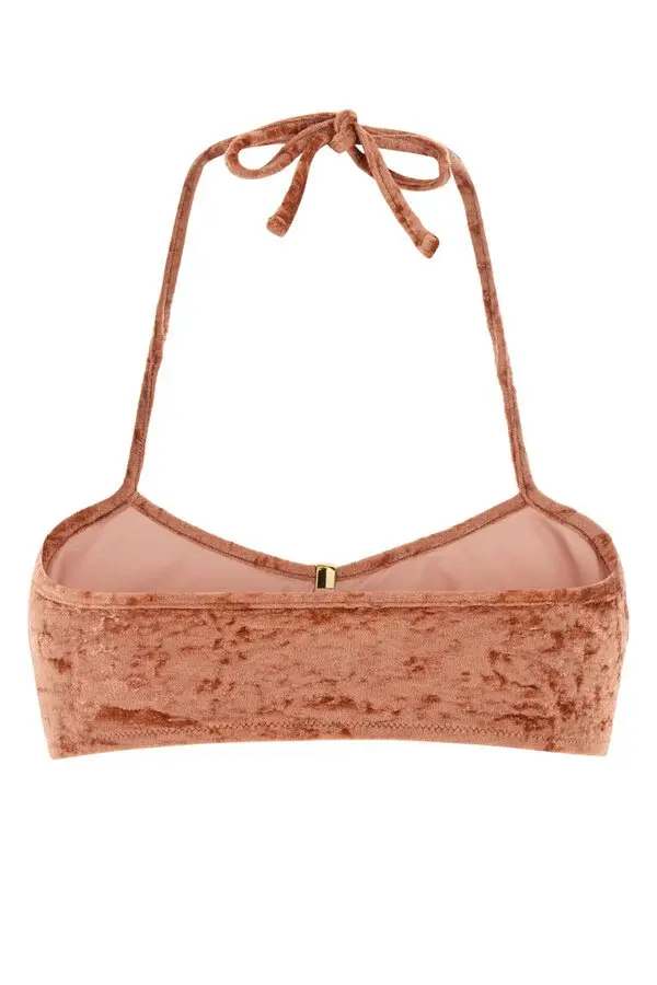 Chloé Stretch Velvet Bikini Top