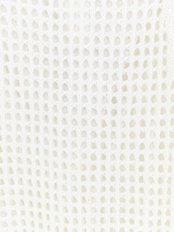 Max Mara Openwork Knitted Cotton Skirt