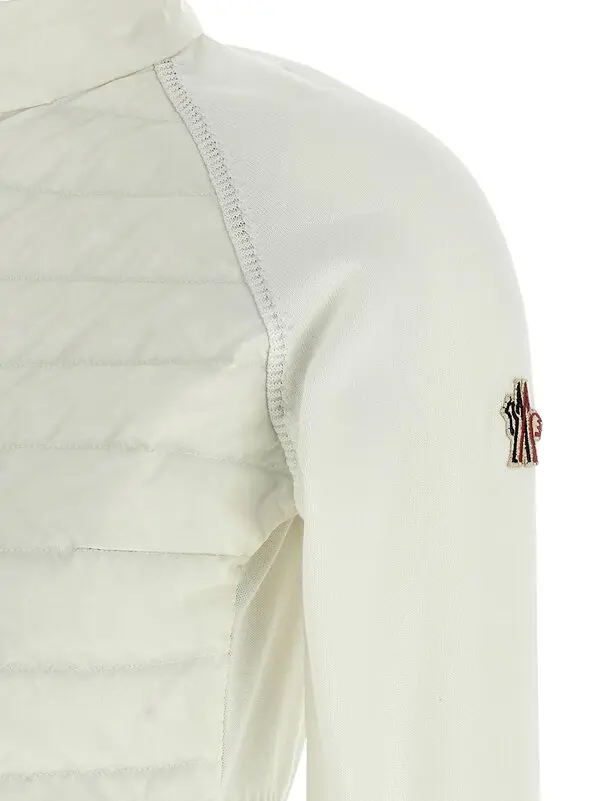 Moncler Padded Zip-up Cardigan - White