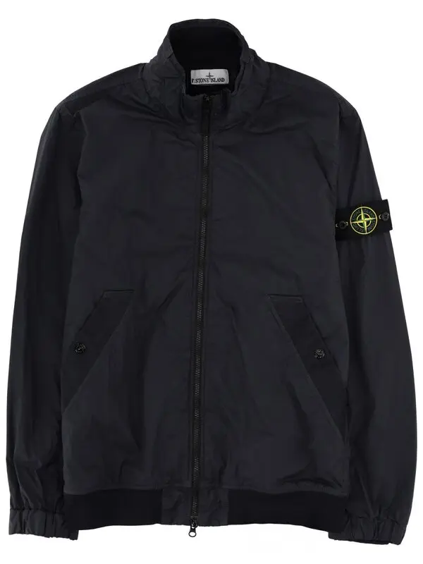 Stone Island Zip-up Stand Collar Jacket - Blue