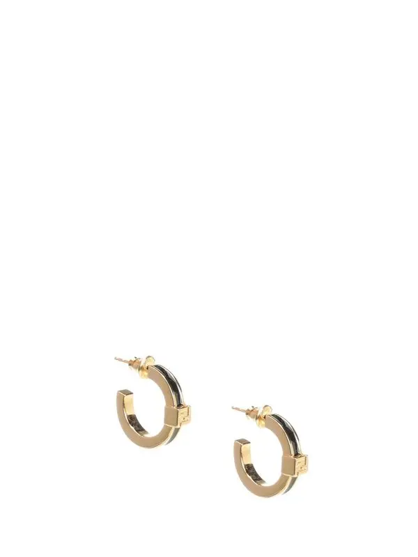 Fendi And Black Metal Earrings