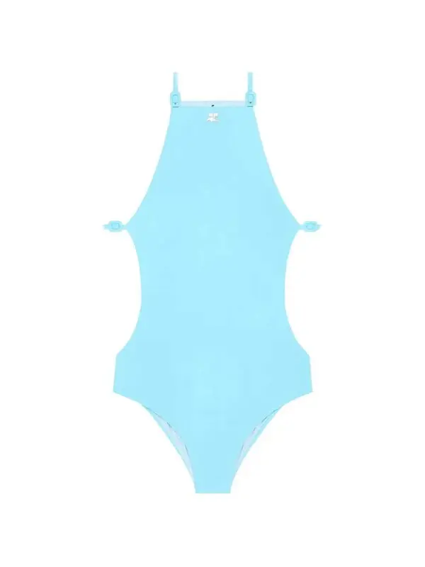 COURREGES One-piece Swimsuit With Cut-out Detail - Blue