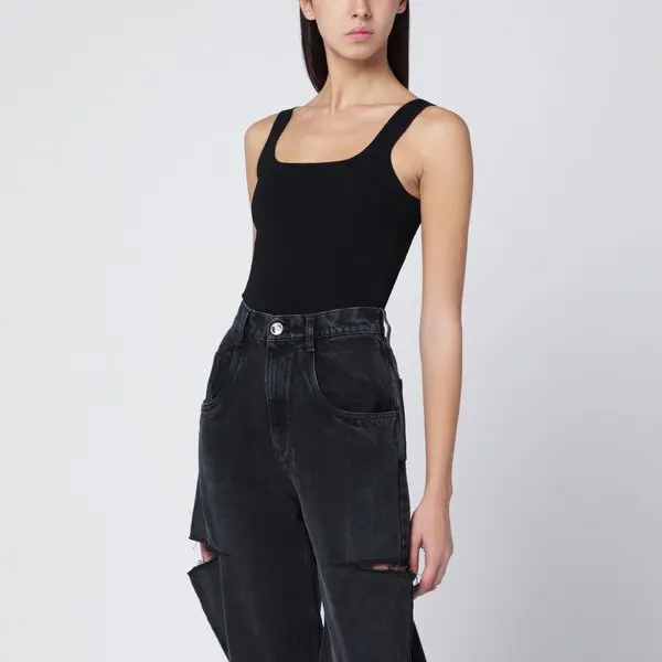 ENTIRE STUDIOS Viscose Blend Top - Black