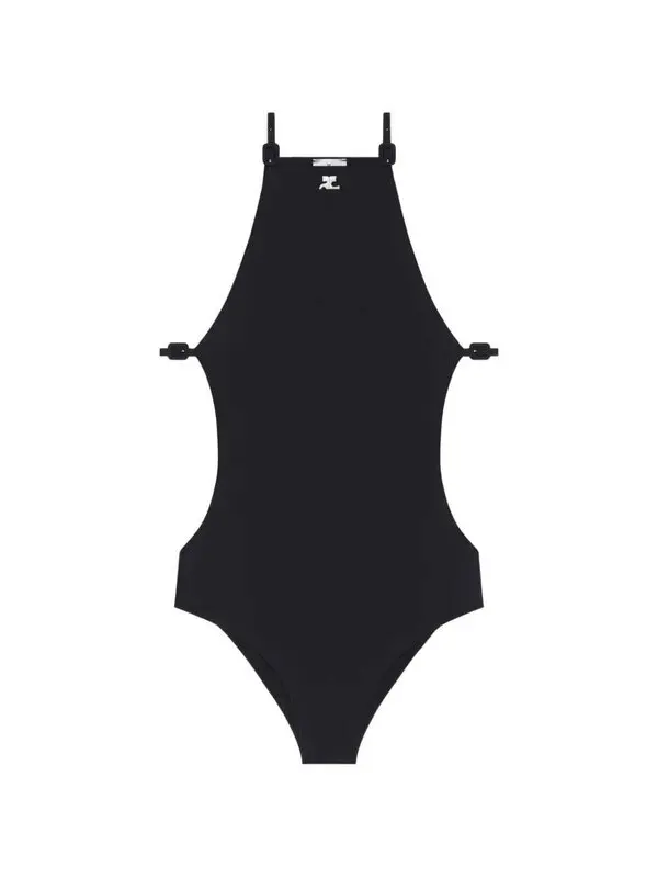COURREGES One-piece Swimsuit With Cut-out Detail - Black