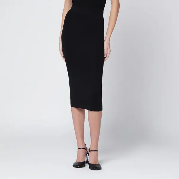 ENTIRE STUDIOS Viscose-blend Midi Skirt - Black