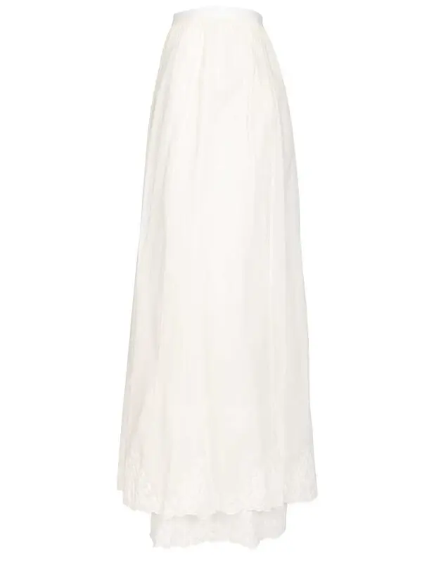 FORTE_FORTE Embroidered Voile Long Skirt