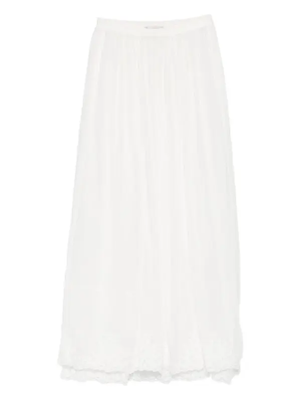 FORTE_FORTE Embroidered Voile Long Skirt