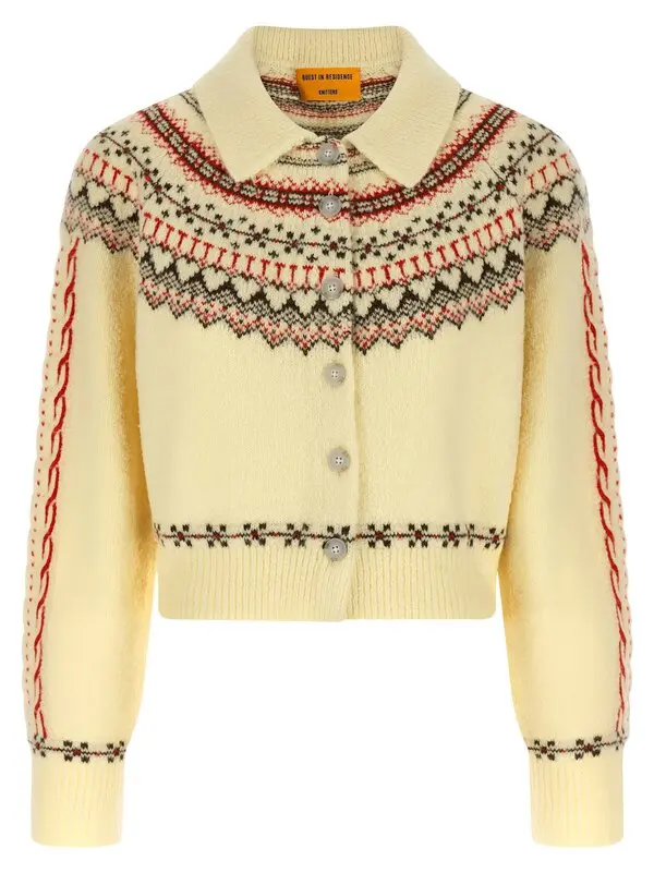 Guest In Residence Cloud Chalet" Fair Isle Knit Cardigan - Multicolor