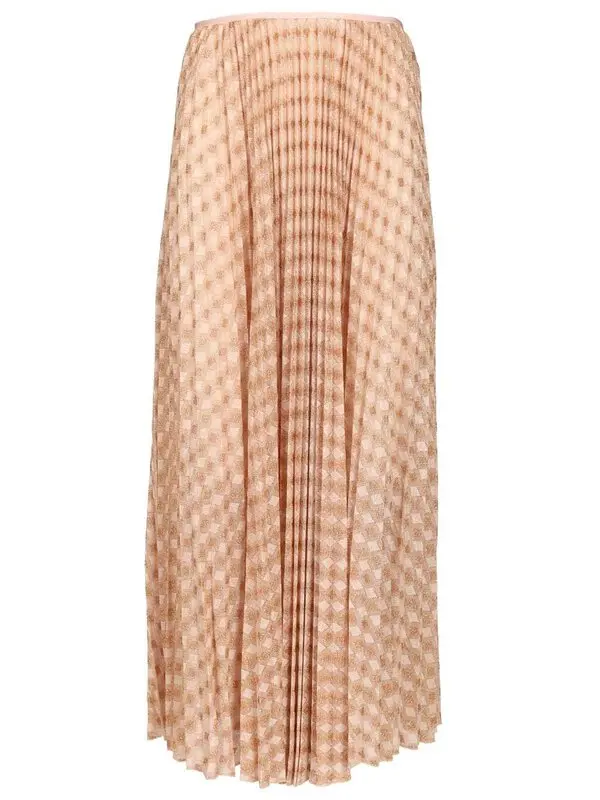 FORTE_FORTE Diamond Jersey Plissé Skirt - Multicolor